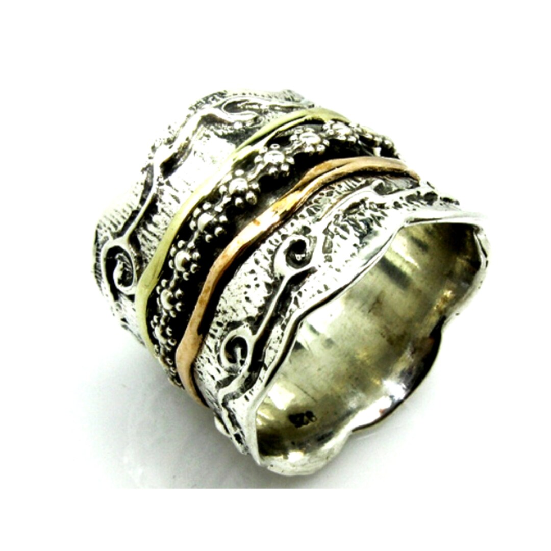 Spinner Rings for Women. Silver Gold Spiner Ring for Woman, Israel Ring ...