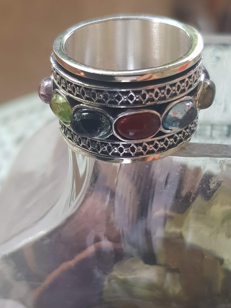 Bluenoemi Spinner Ring for Woman / Spinning Ring Silver Gold / Anxiety ...