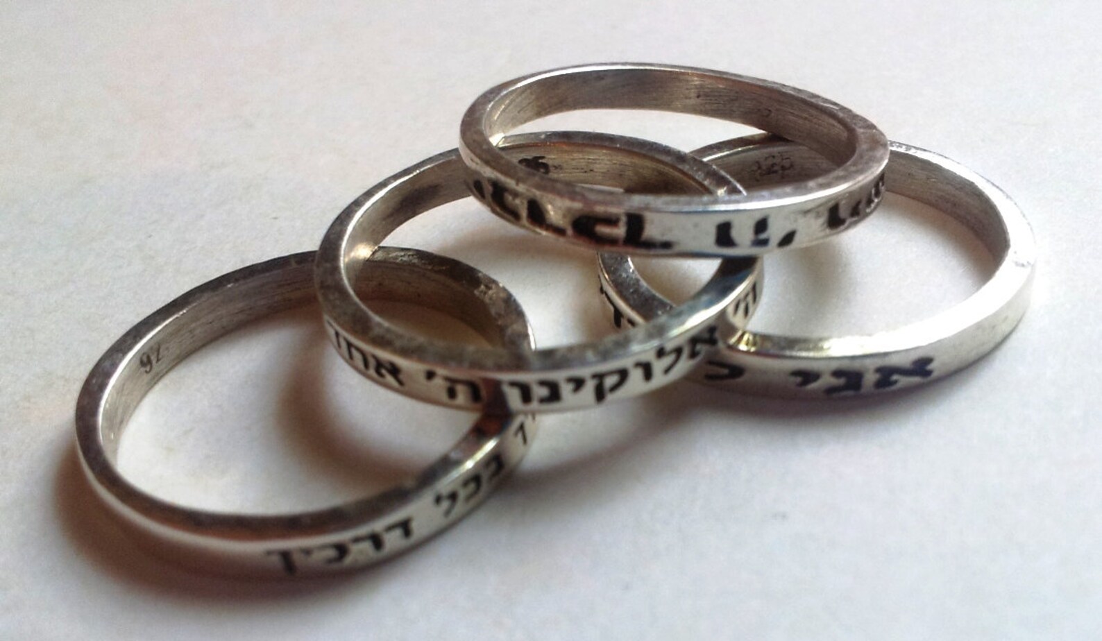 Personalized Rings for Women & Men Hebrew Blessing Rings - Etsy