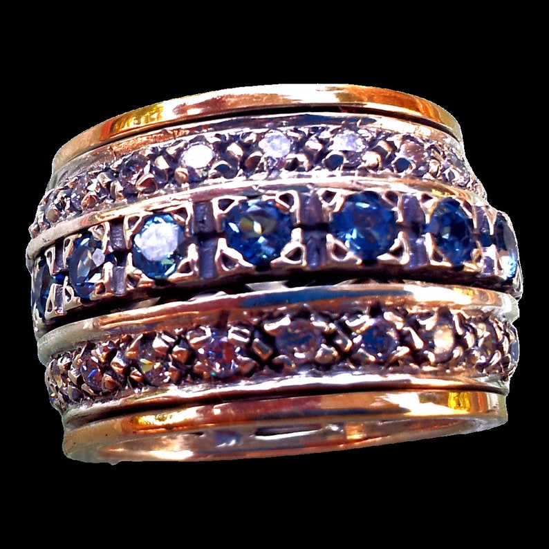 Bluenoemi Spinner Rings for Women Fidget Rings Amethyst - Etsy