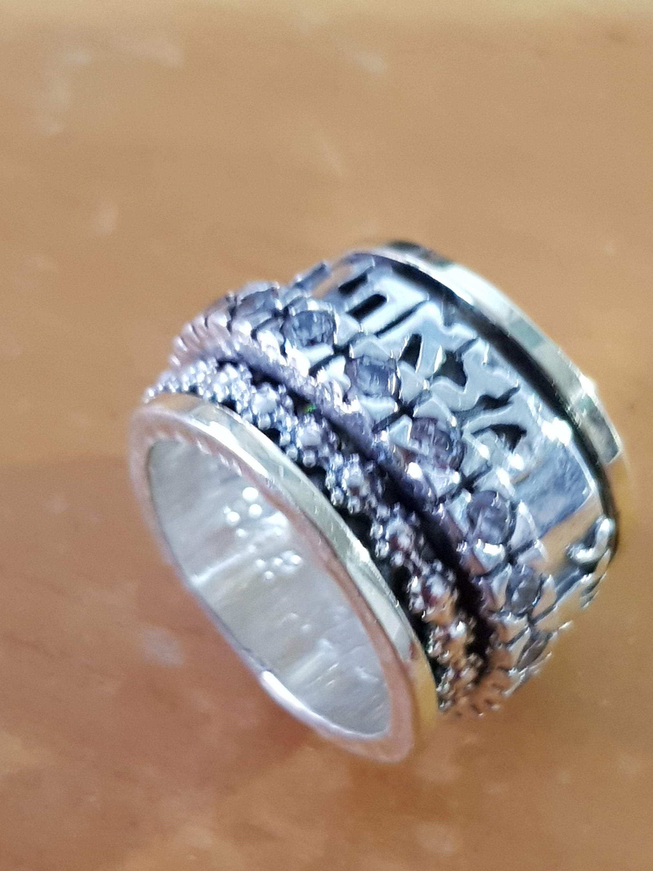 Cz engagement ring scripture rings. Hebrew love ring . | Etsy