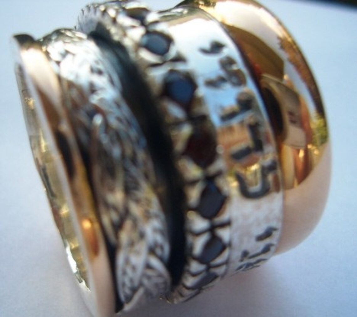 Spinner Rings Personalized Rings for Couples Israeli - Etsy