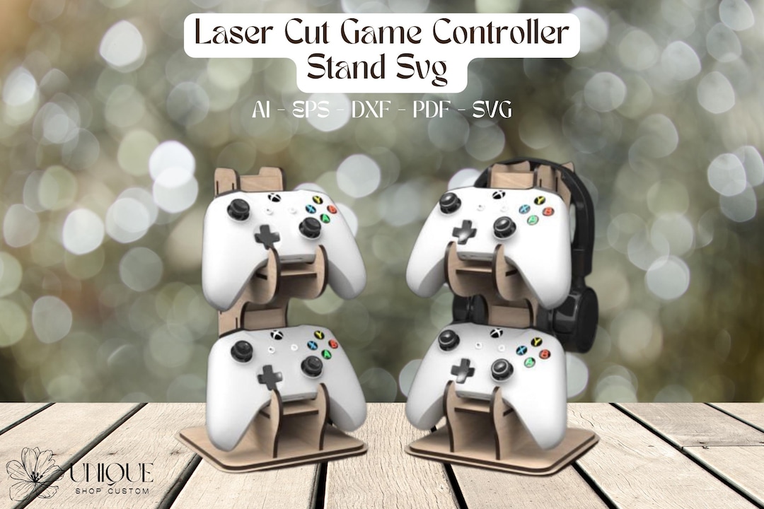 Game Controller Stand SVG Laser Cut| DIY Gaming Accessory| Customizable ...