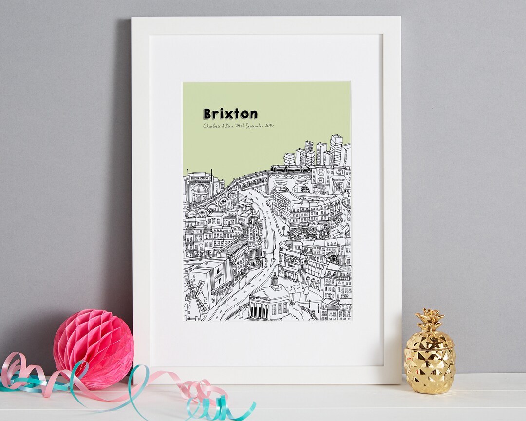 Personalised Brixton Print | Brixton Art | House Warming Gift | First ...