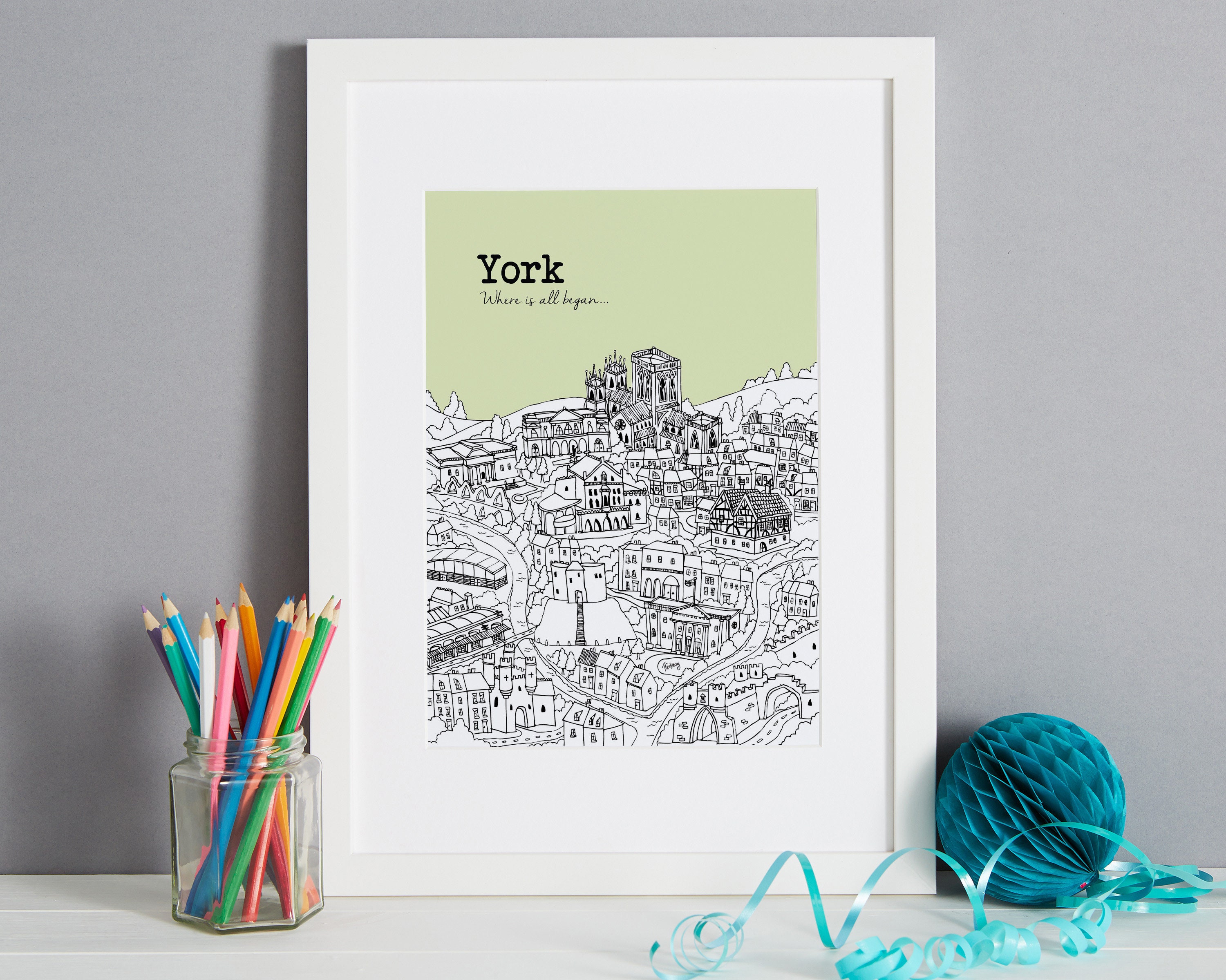 Personalised York Print Unique Wedding Gift First | Etsy