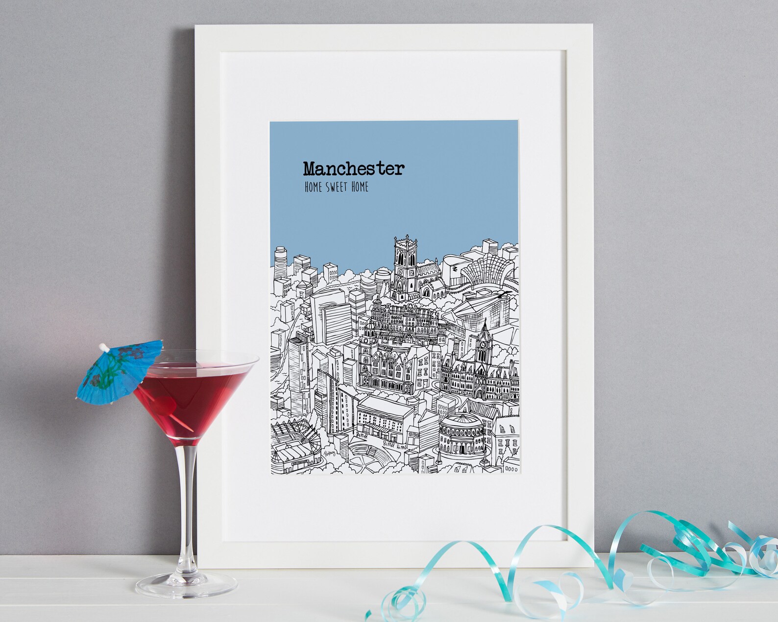 Personalised Manchester Print Manchester Gift First | Etsy