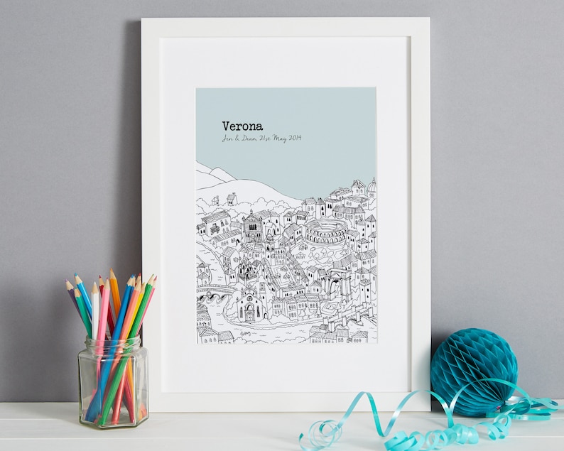 Personalised Verona Print Verona Gift First Anniversary - Etsy