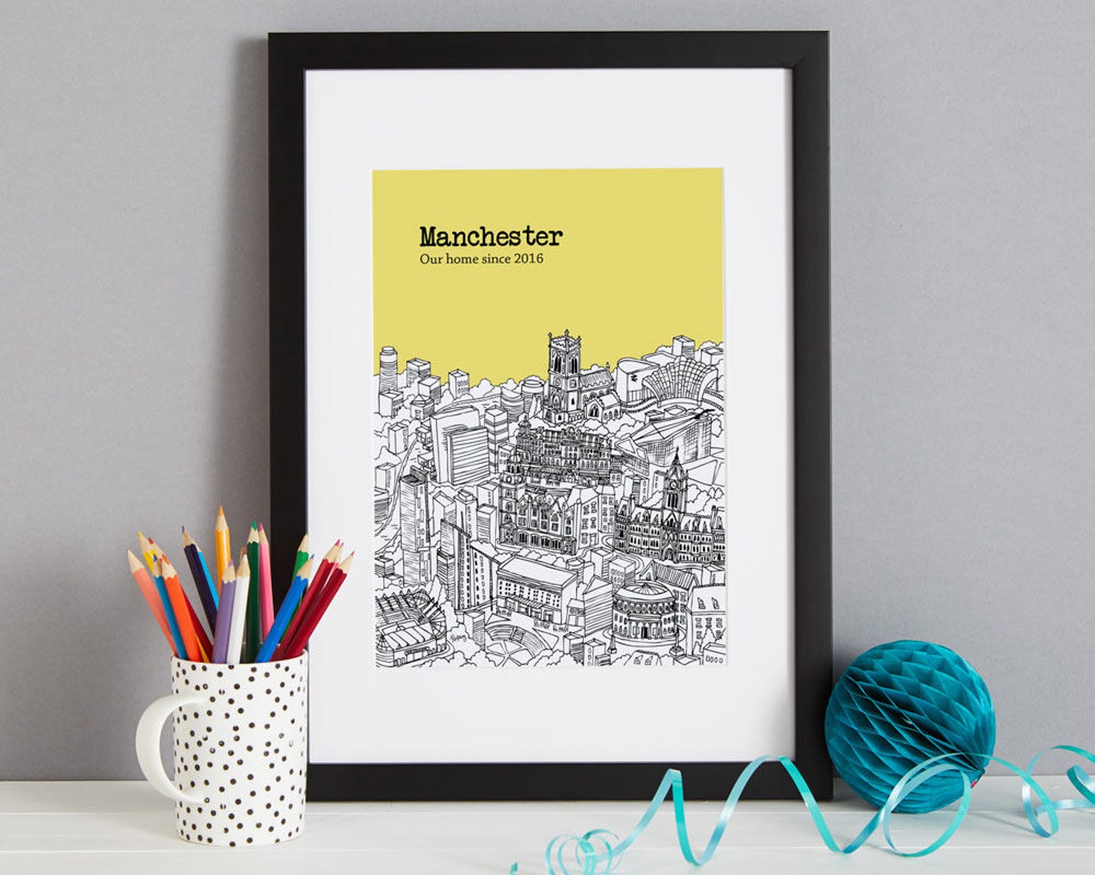 Personalised Manchester Print Manchester Gift First | Etsy
