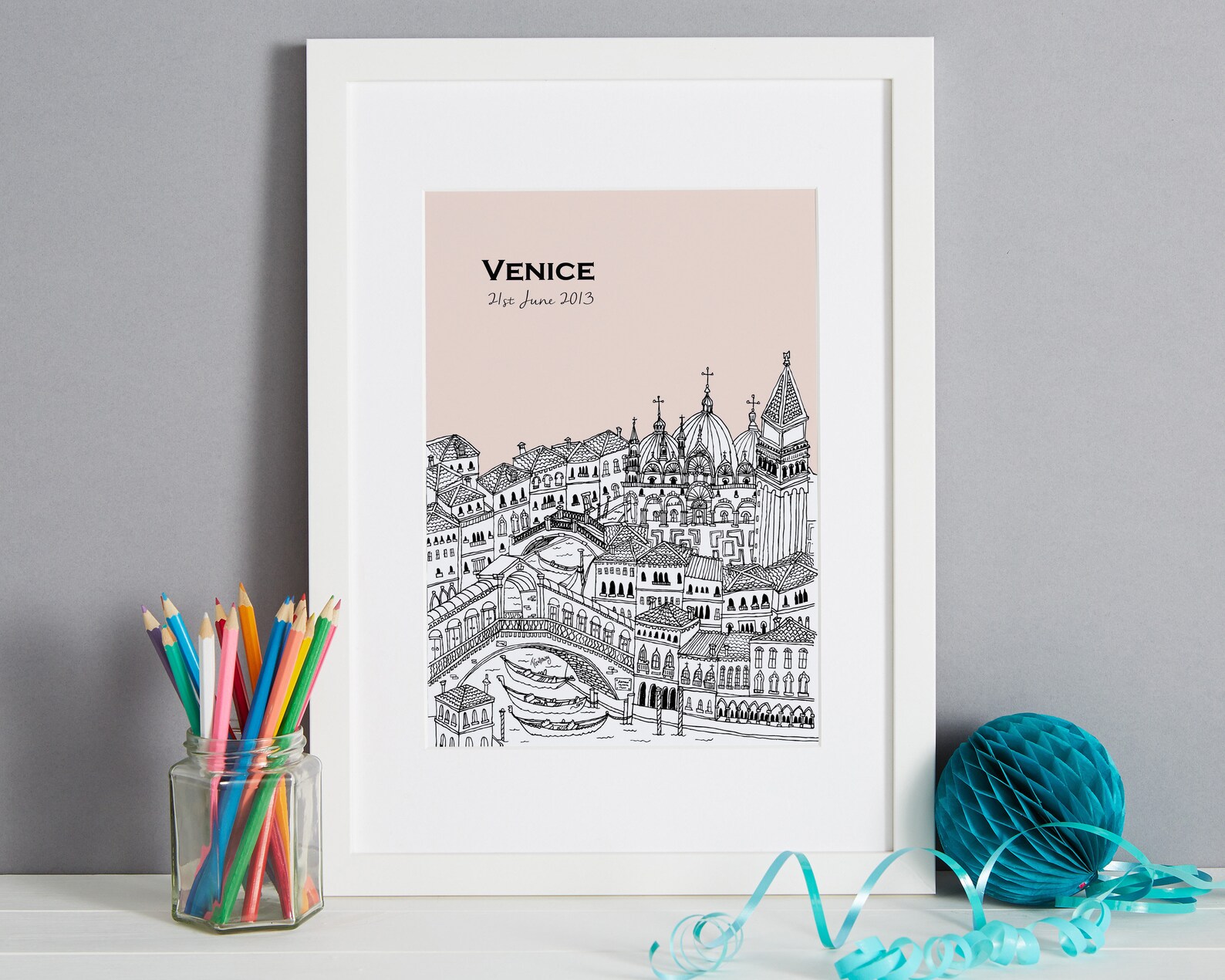 Personalised Venice Print Venice Gift Venice Illustration - Etsy