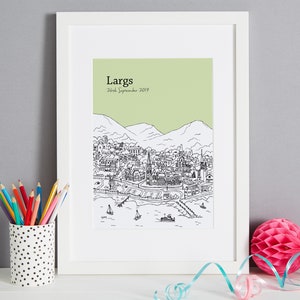 Personalised Largs Print Largs Art Unique Engagement Gift - Etsy