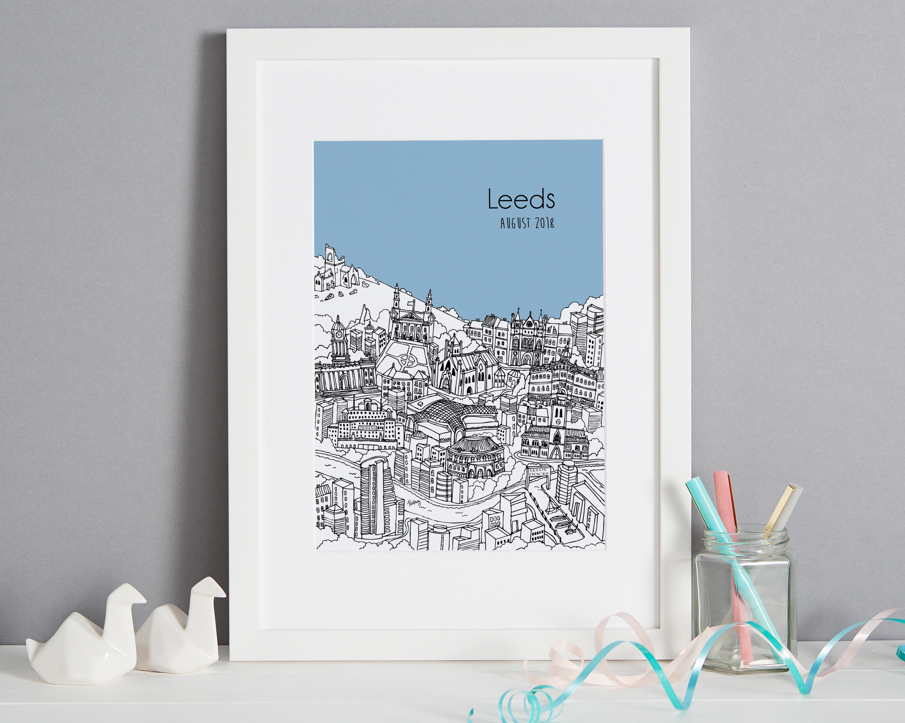 Personalised Leeds Print Unique Wedding Gift Leeds | Etsy