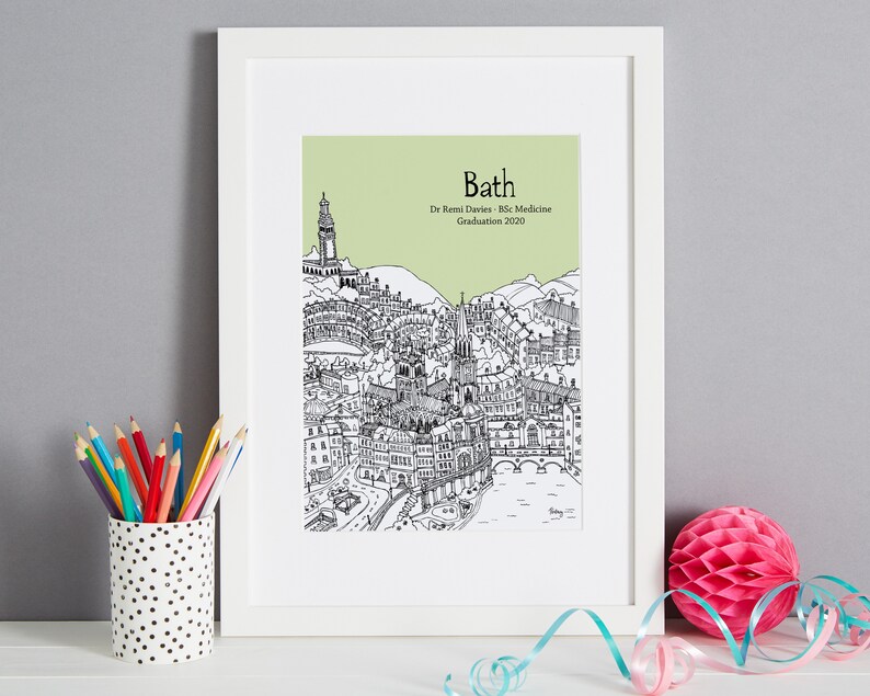 Personalised Bath Graduation Gift Print Graduation Gift - Etsy