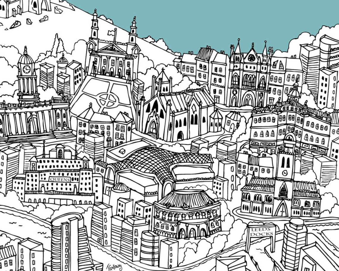 Personalised Leeds Print Unique Wedding Gift Leeds - Etsy