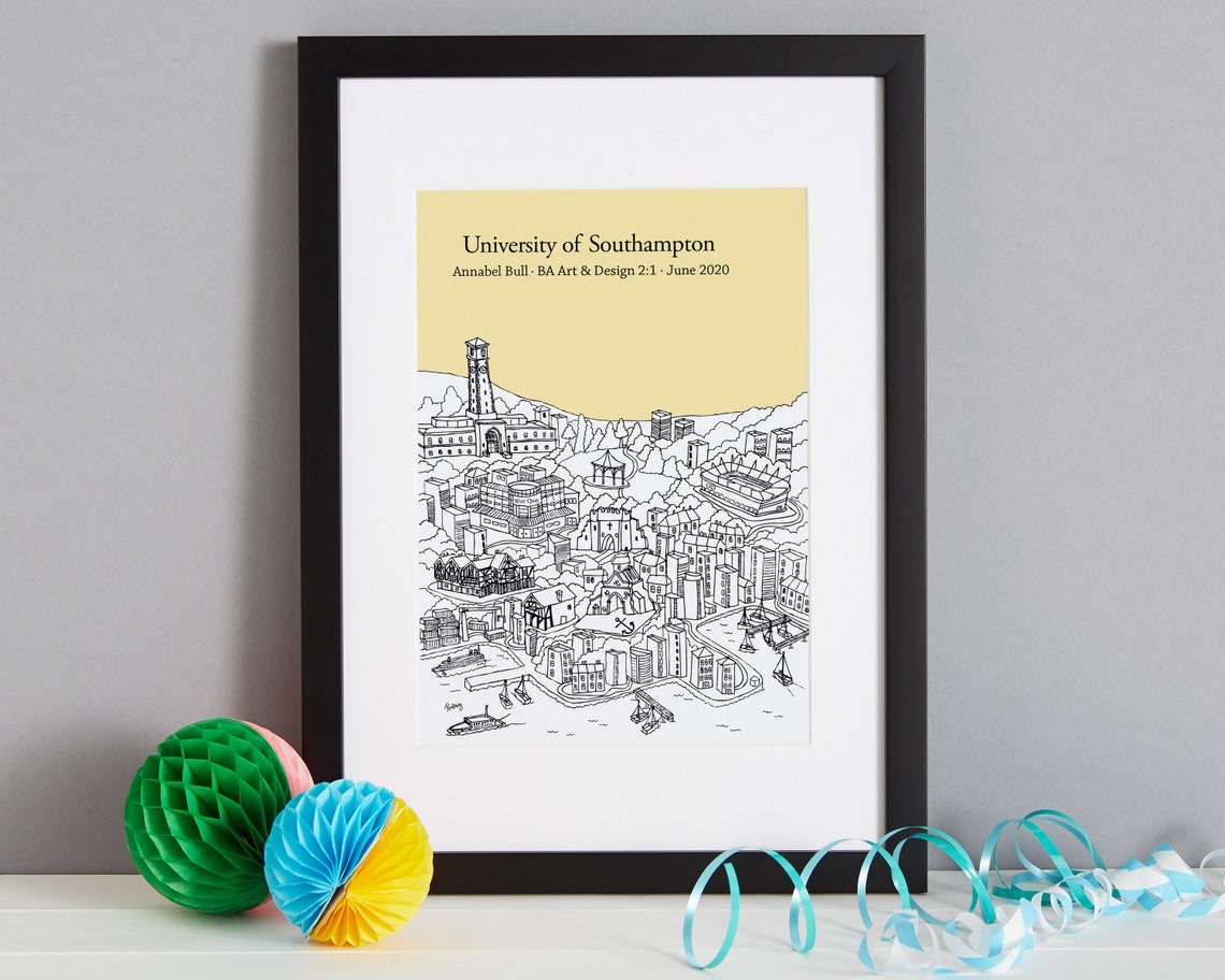 Personalised Southampton Graduation Gift Southampton | Etsy