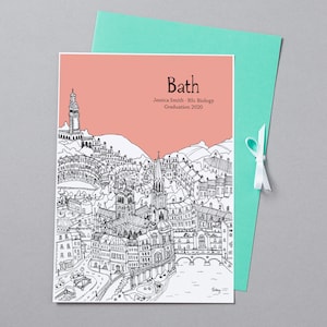 Personalised Bath Graduation Gift Print Graduation Gift - Etsy