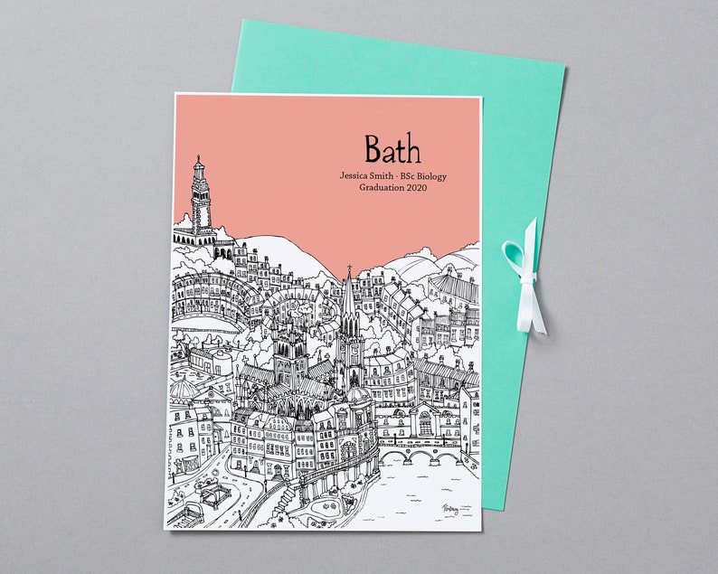 Personalised Bath Graduation Gift Print Graduation Gift - Etsy