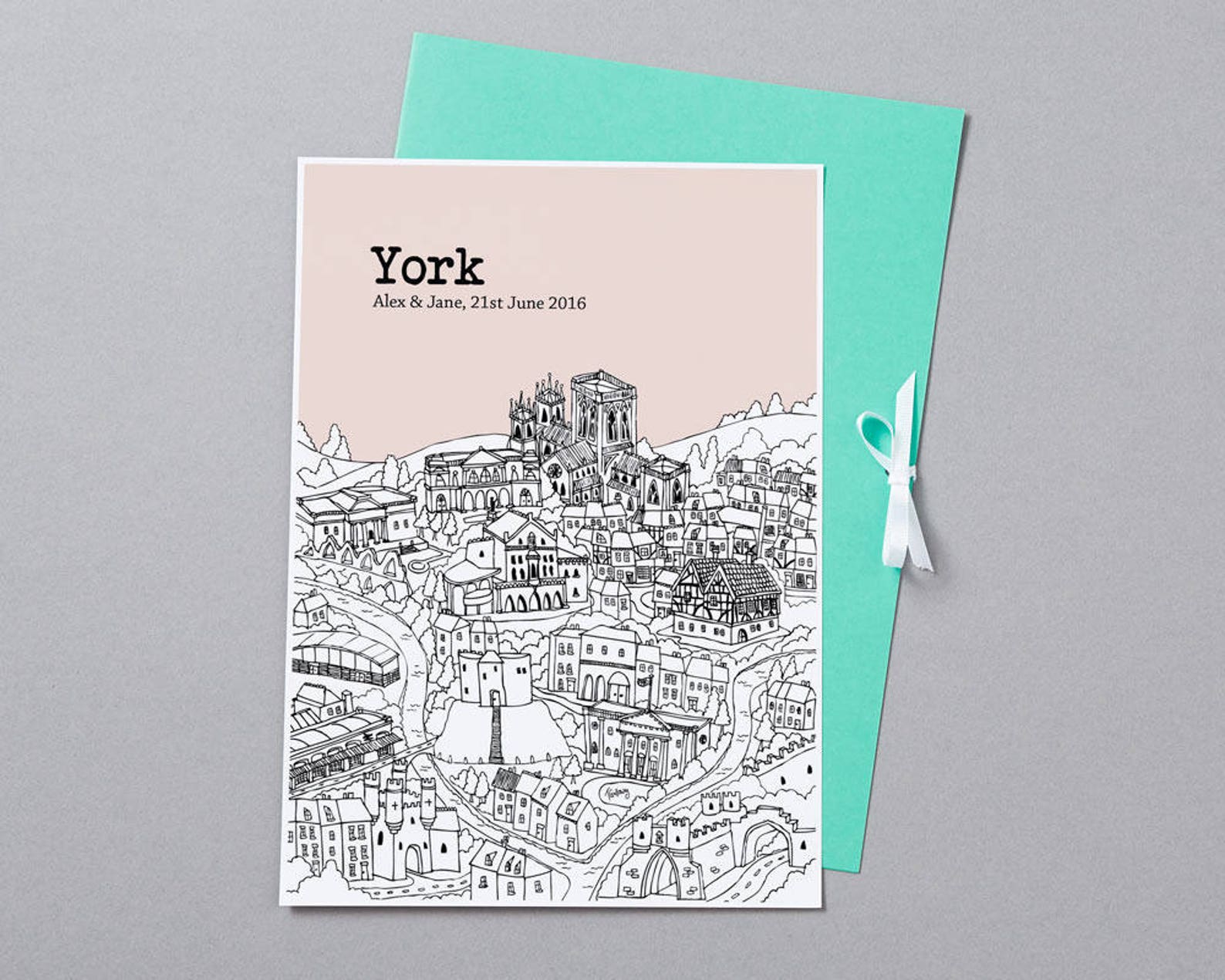 Personalised York Print Unique Wedding Gift First | Etsy