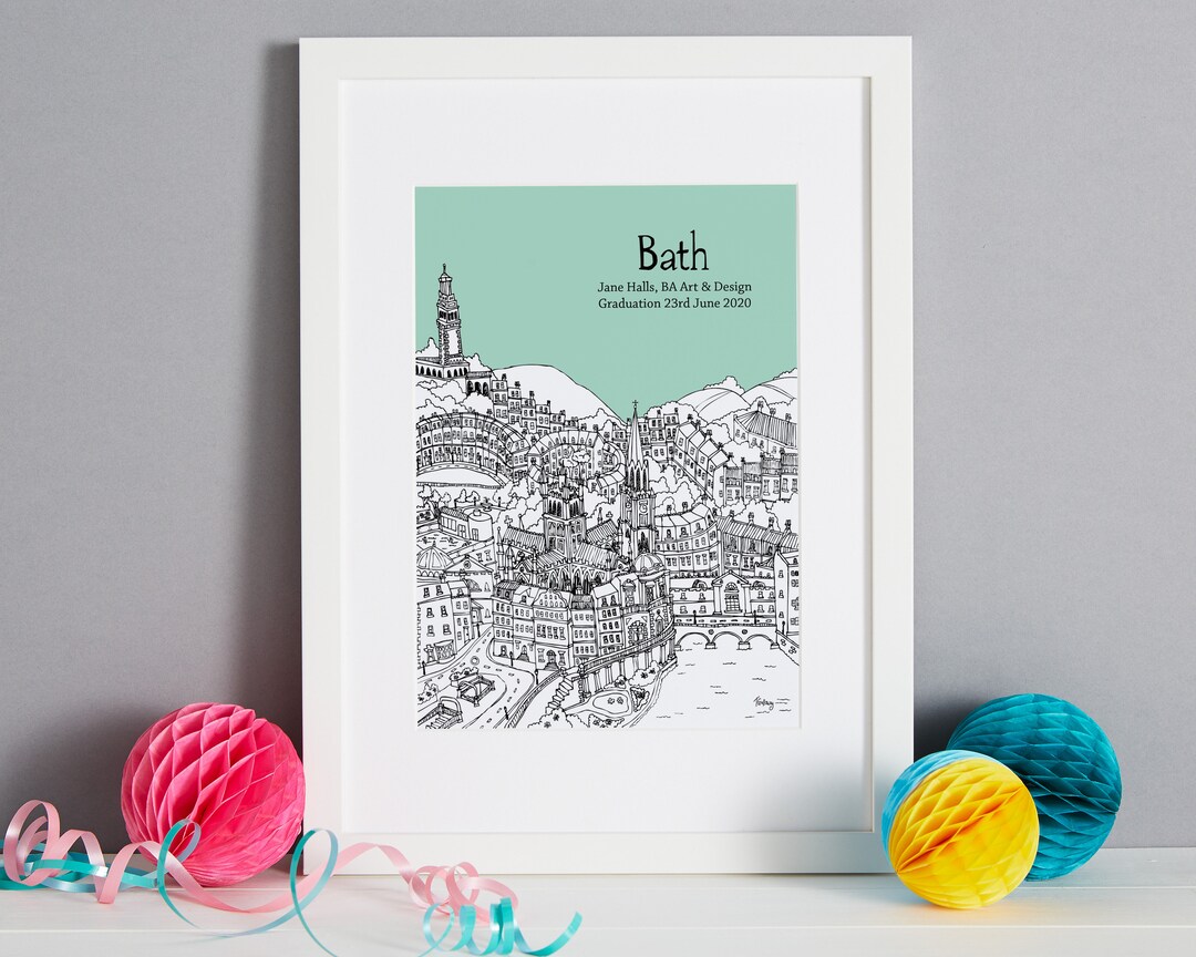 Personalised Bath Graduation Gift Print Graduation Gift - Etsy