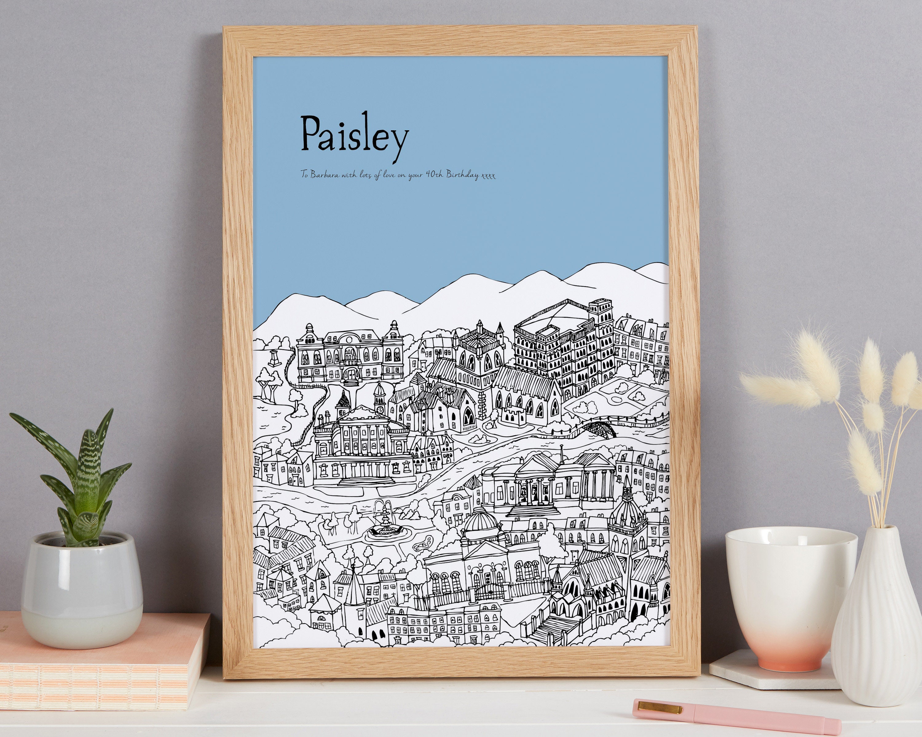 Personalised Paisley Print Paisley Art Paisley Picture | Etsy