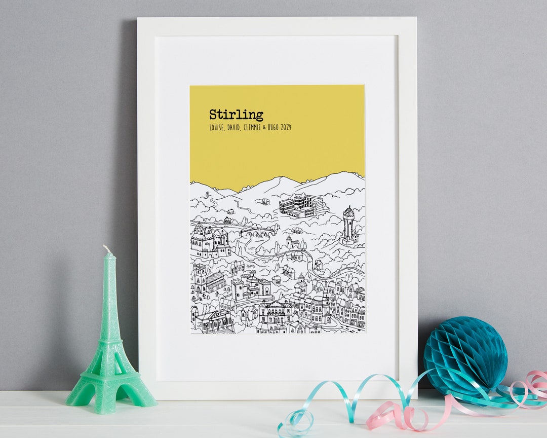 Personalised Stirling Print Unique Stirling Wedding Gift Stirling ...