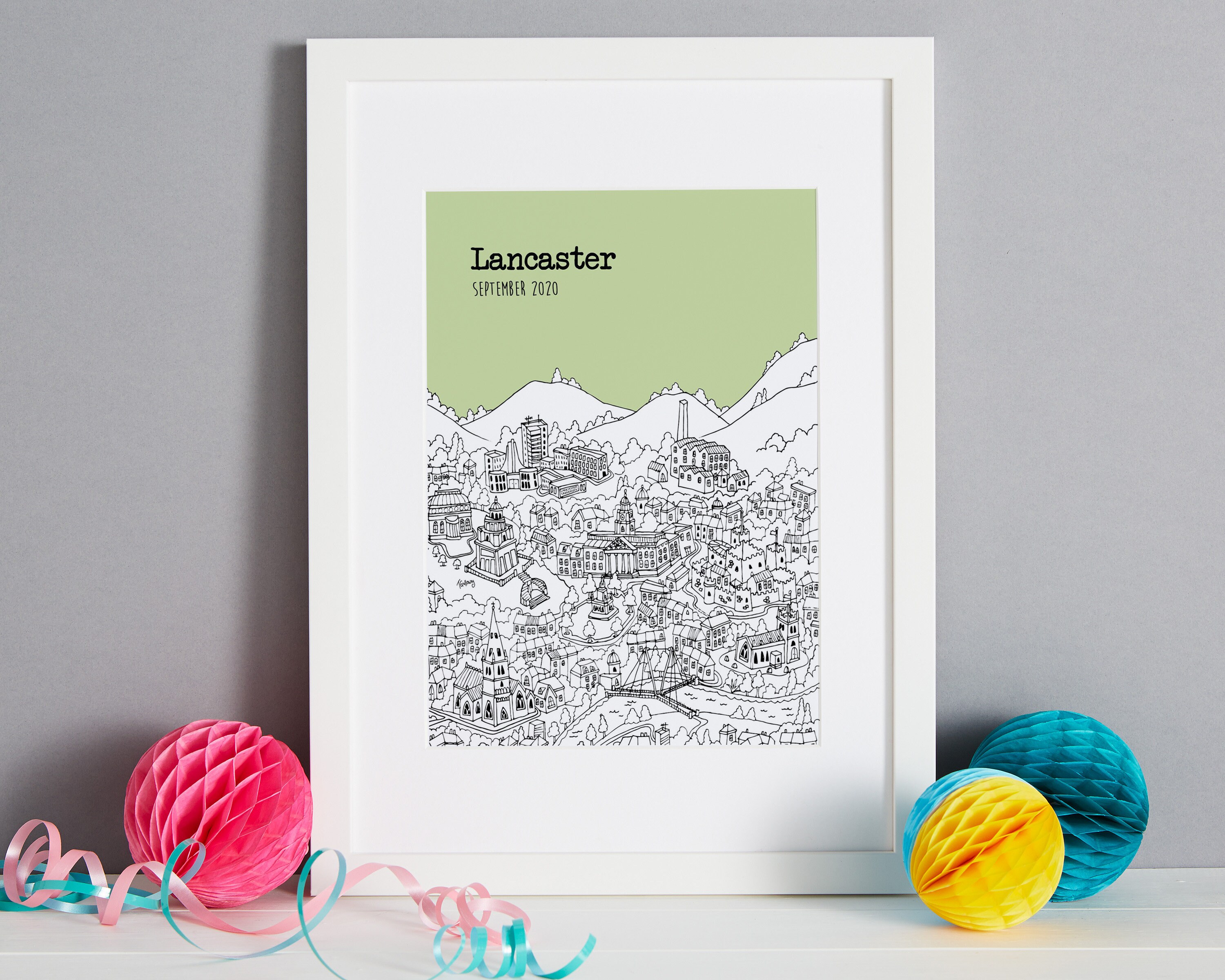 Personalised Lancaster Print Unique Lancaster Wedding Gift | Etsy