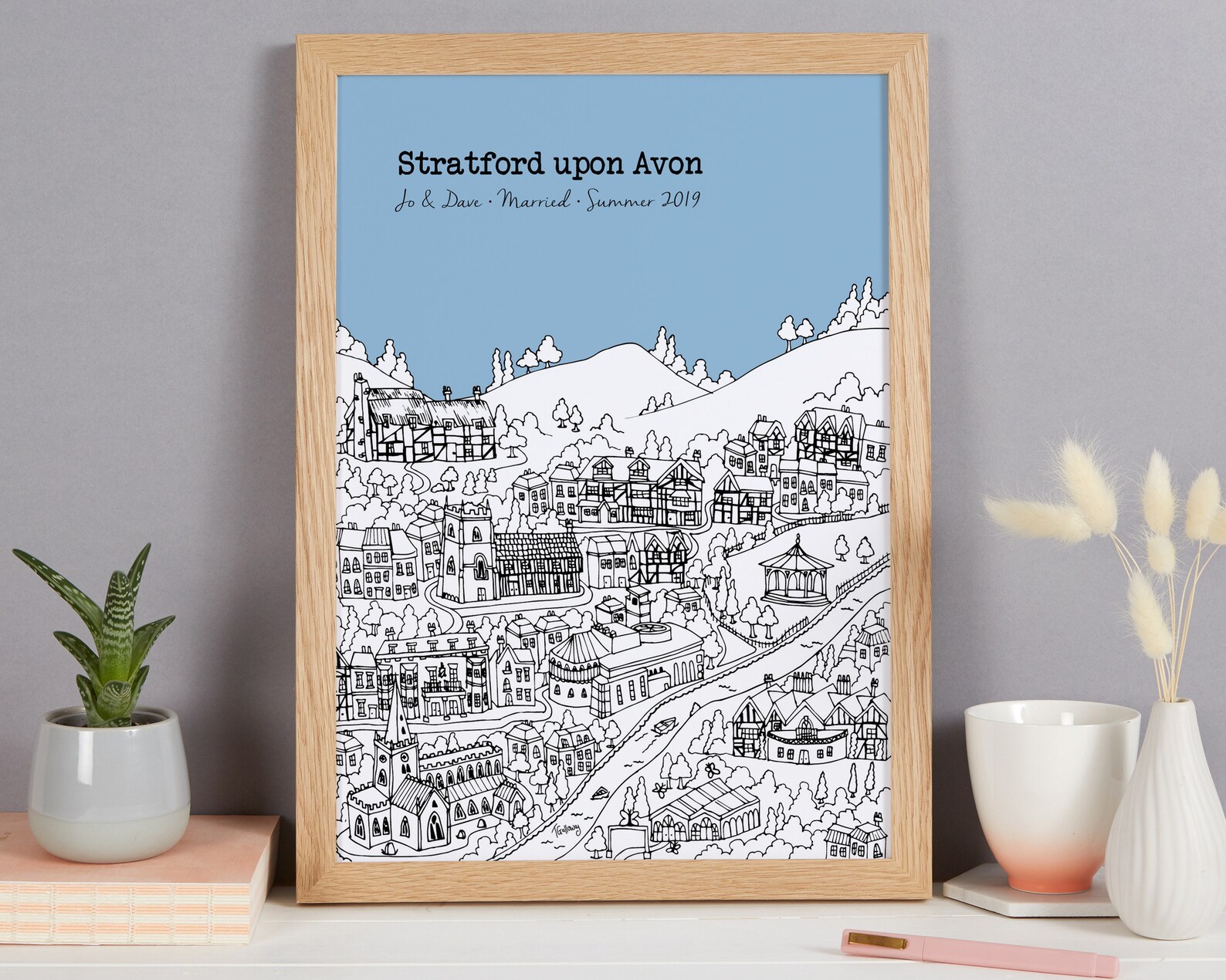 Personalised Stratford upon Avon Print Unique Wedding Gift | Etsy