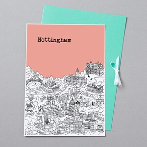 Personalised Nottingham Print | Unique Wedding Gift | First Anniversary ...