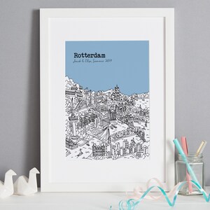 Personalised Rotterdam Print | First Anniversary Gift | Engagement Gift ...