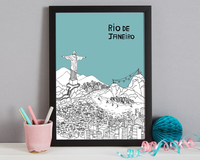Personalised Rio Print | Unique Wedding Gift | Rio Gift | Rio De ...