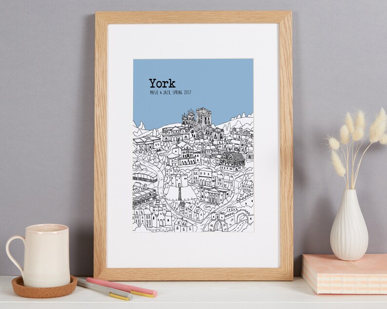 Personalised York Print Unique Wedding Gift First - Etsy