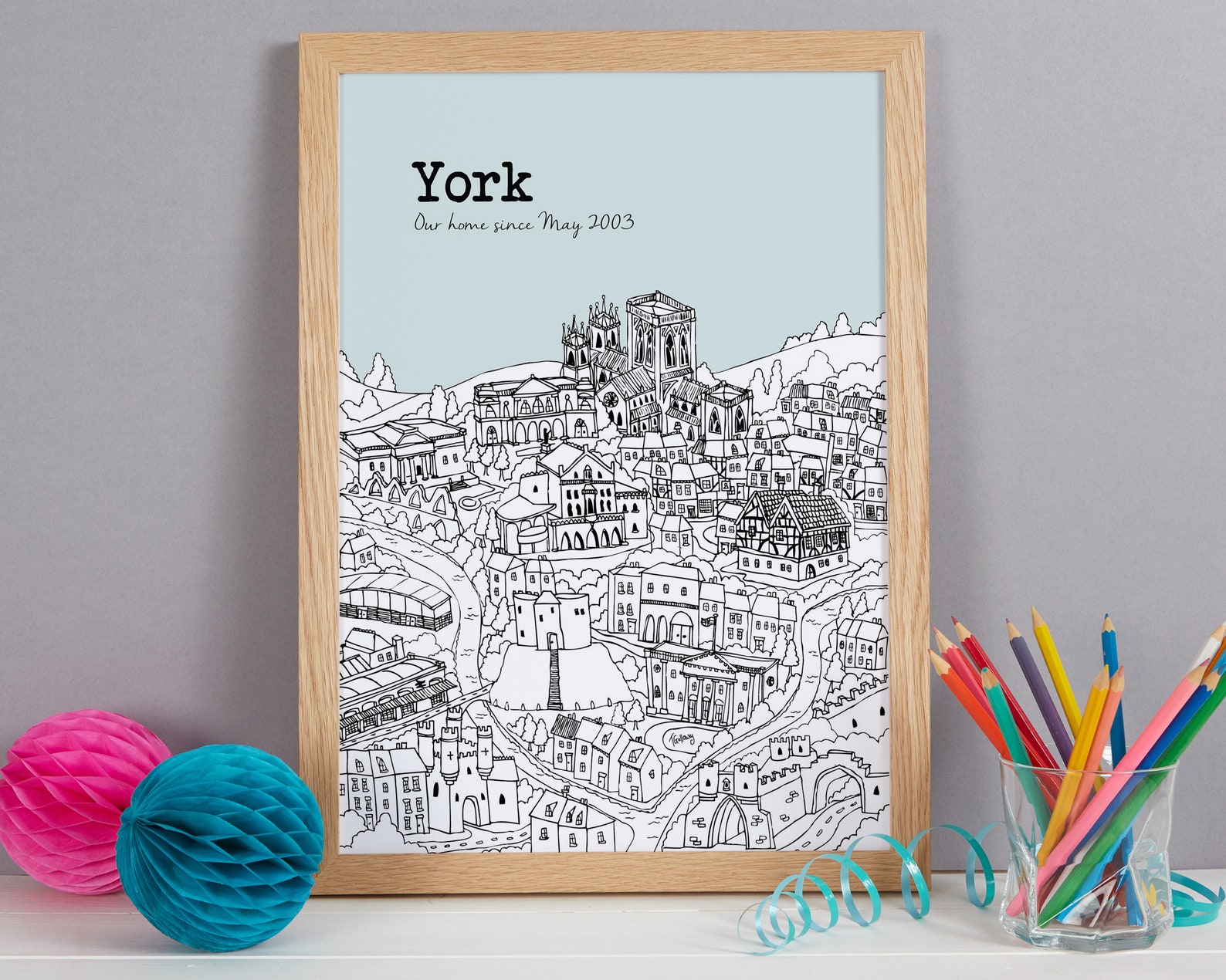Personalised York Print Unique Wedding Gift First - Etsy