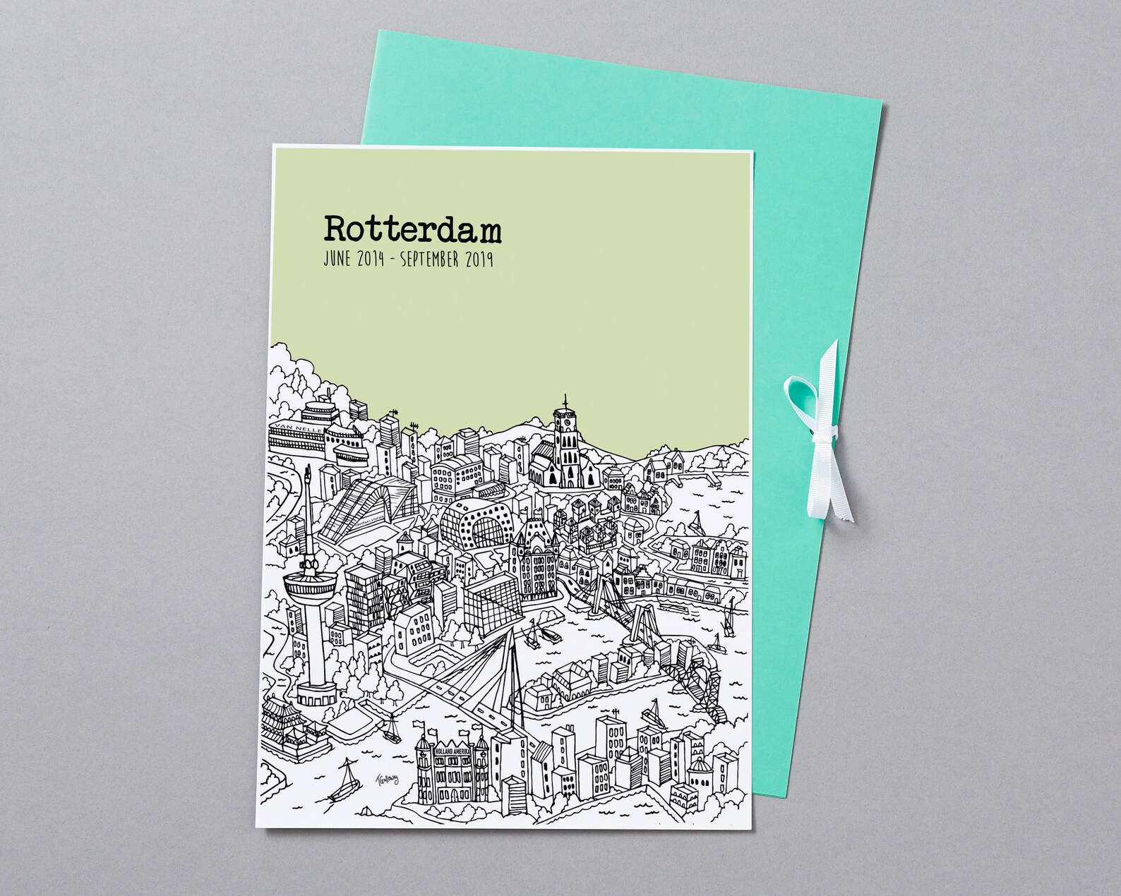 Personalised Rotterdam Print | First Anniversary Gift | Engagement Gift ...