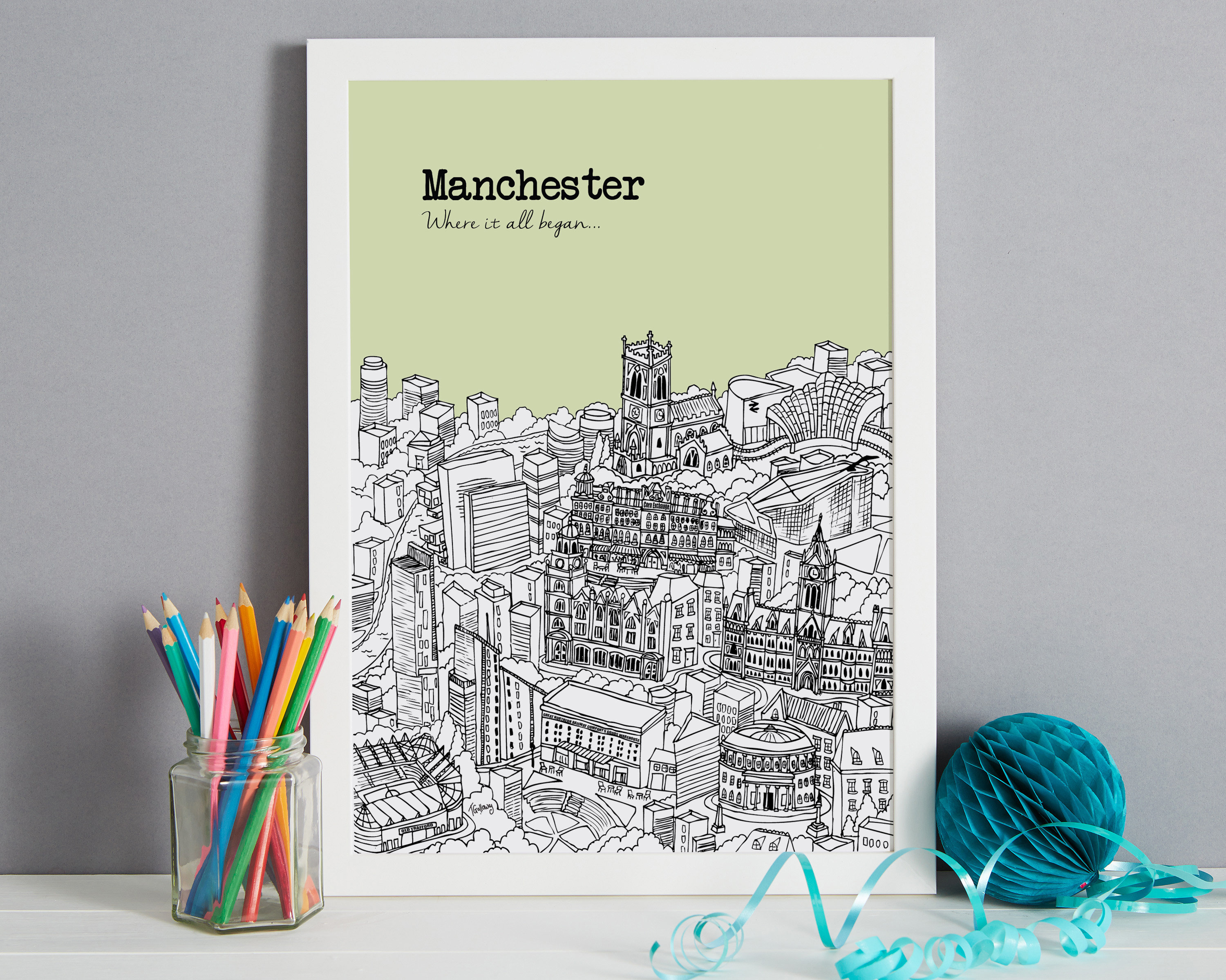 Personalised Manchester Print Manchester Gift First - Etsy UK