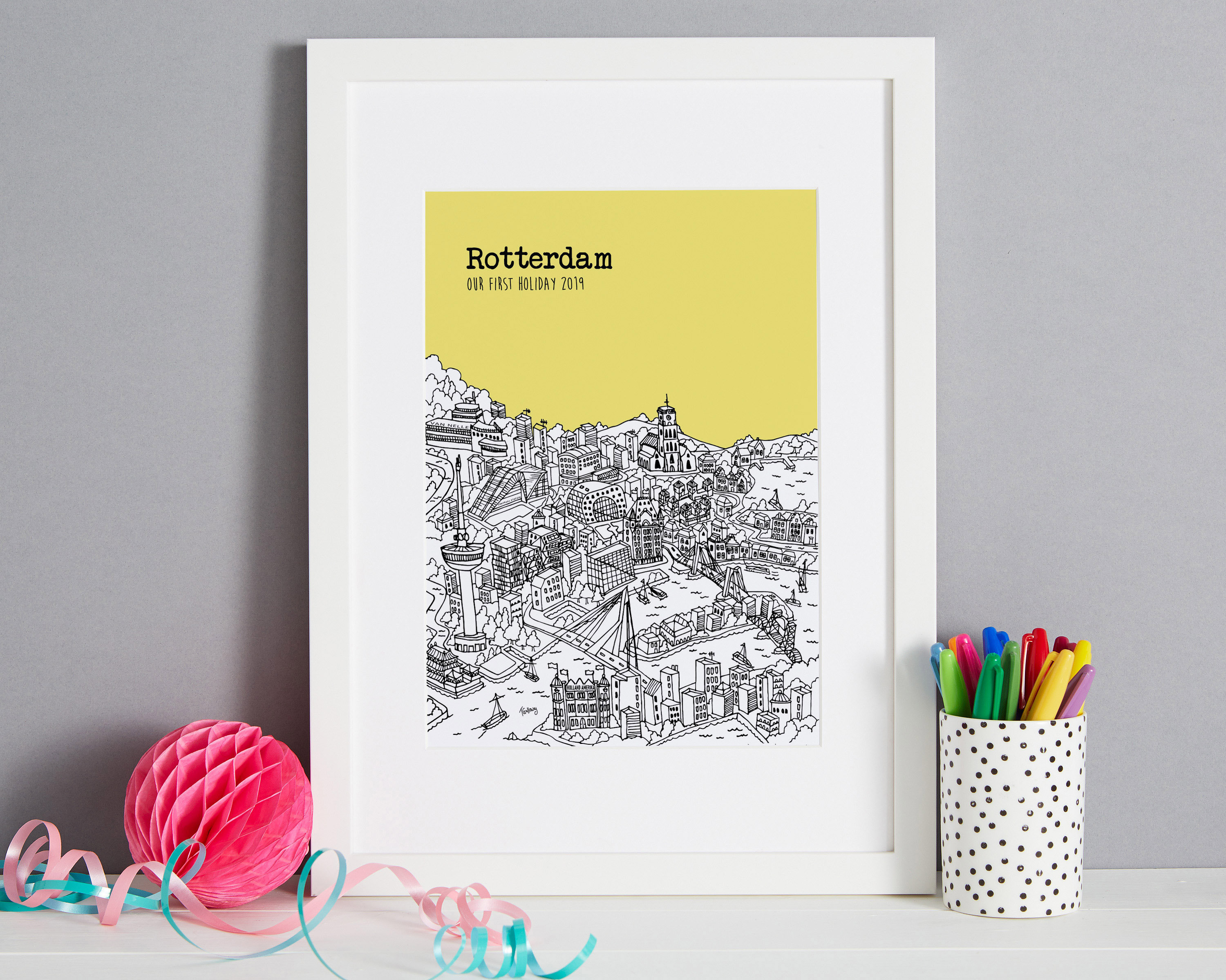 Personalised Rotterdam Print First Anniversary Gift | Etsy
