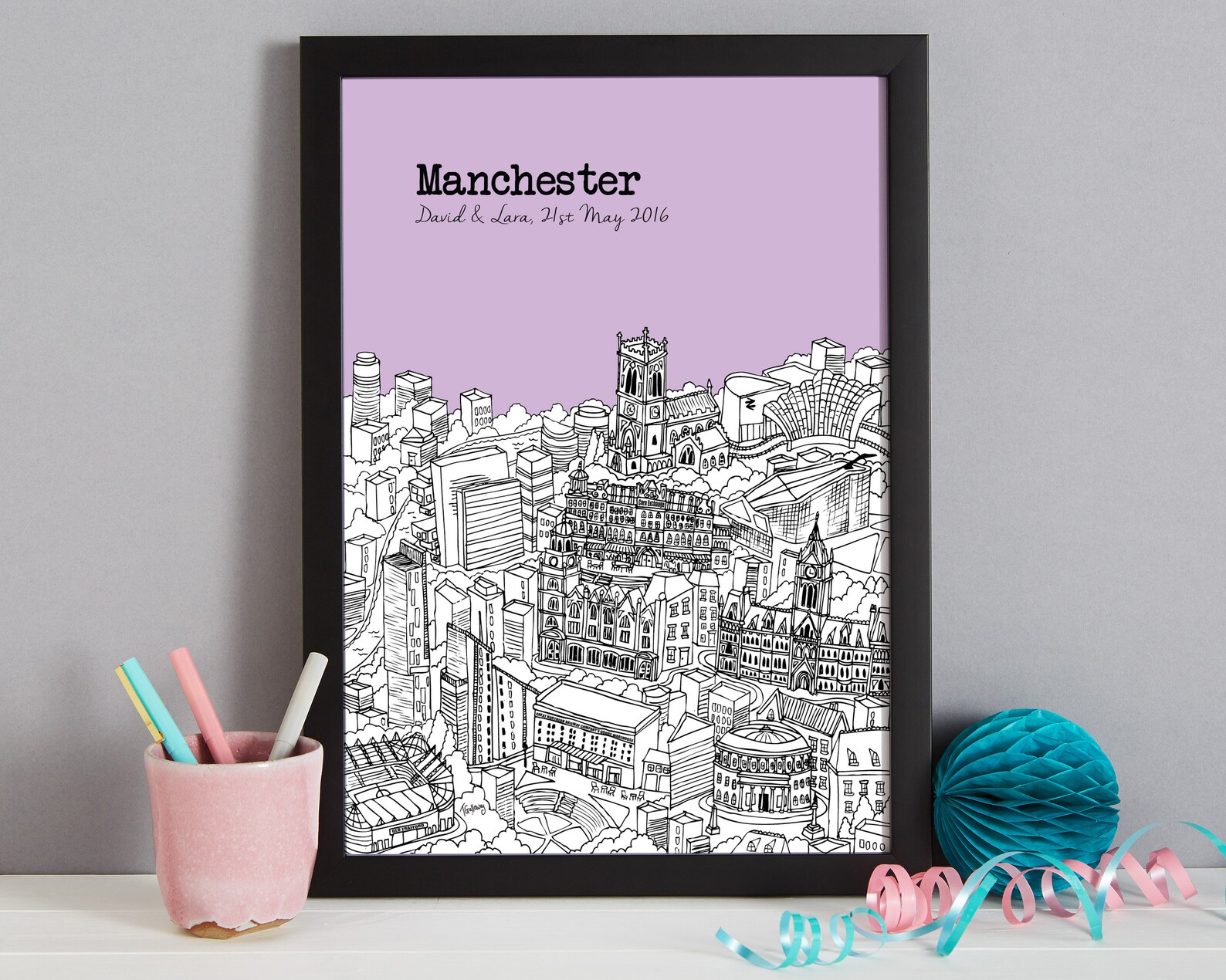 Personalised Manchester Print Manchester Gift First | Etsy