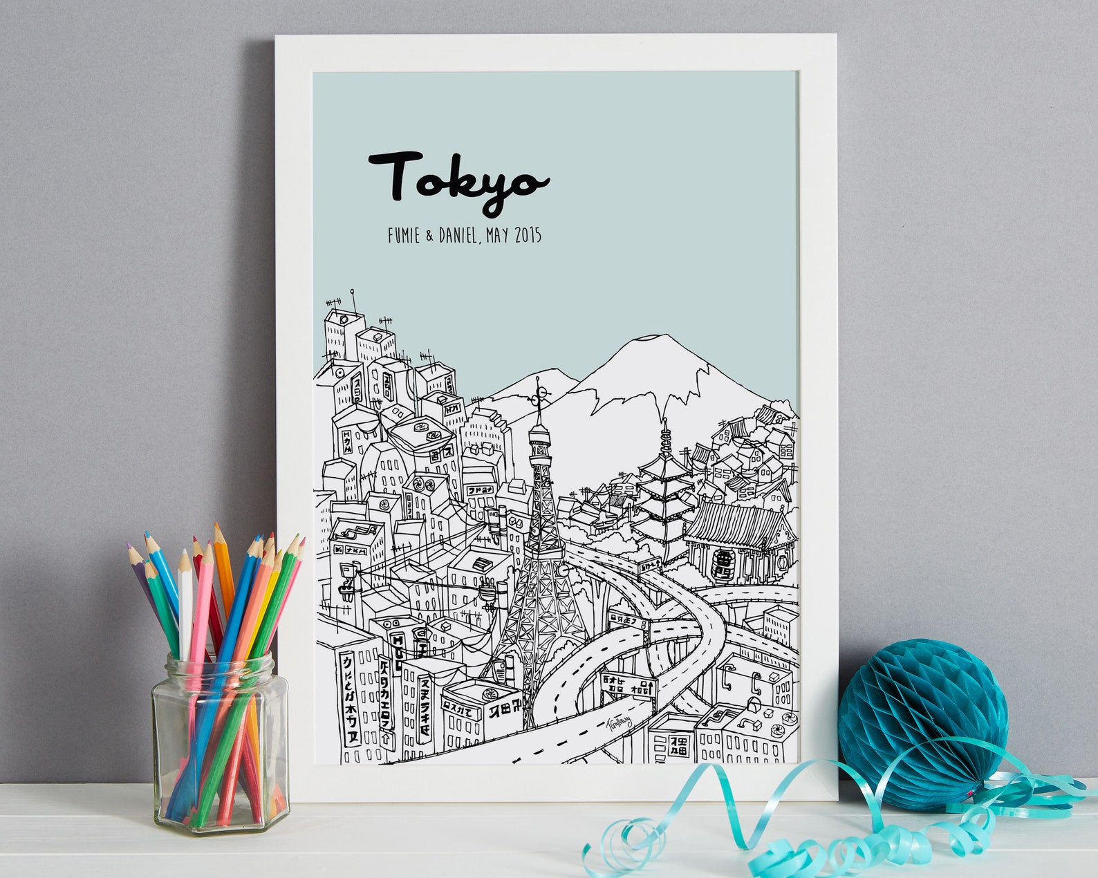 Personalised Tokyo Print Wedding Gift First Anniversary - Etsy