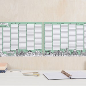 2024 Whole Year Wall Planner 2024 Wall Chart 2024 Calendar Unique ...