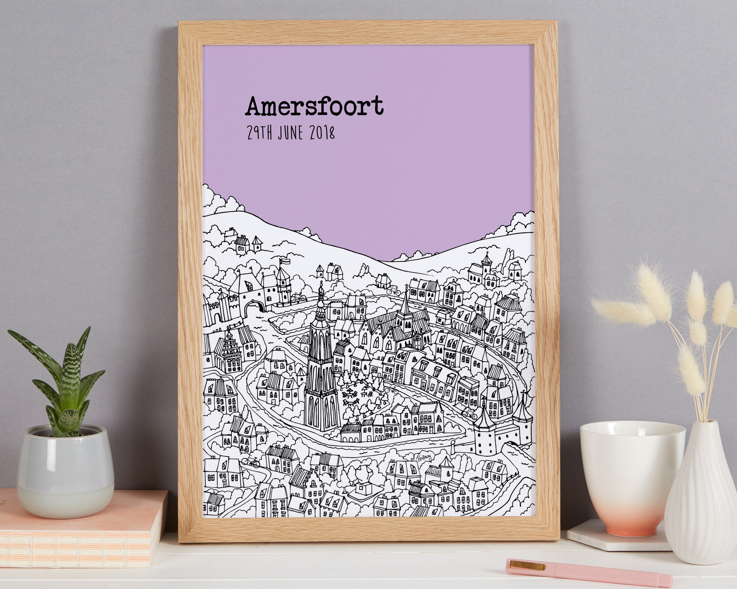 Personalised Amersfoort Print Unique Wedding Gift | Etsy