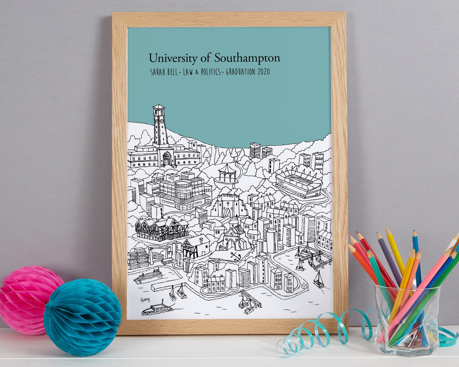 Personalised Southampton Graduation Gift Southampton | Etsy