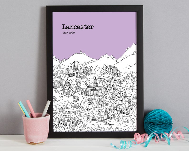 Personalised Lancaster Print Unique Lancaster Wedding Gift - Etsy