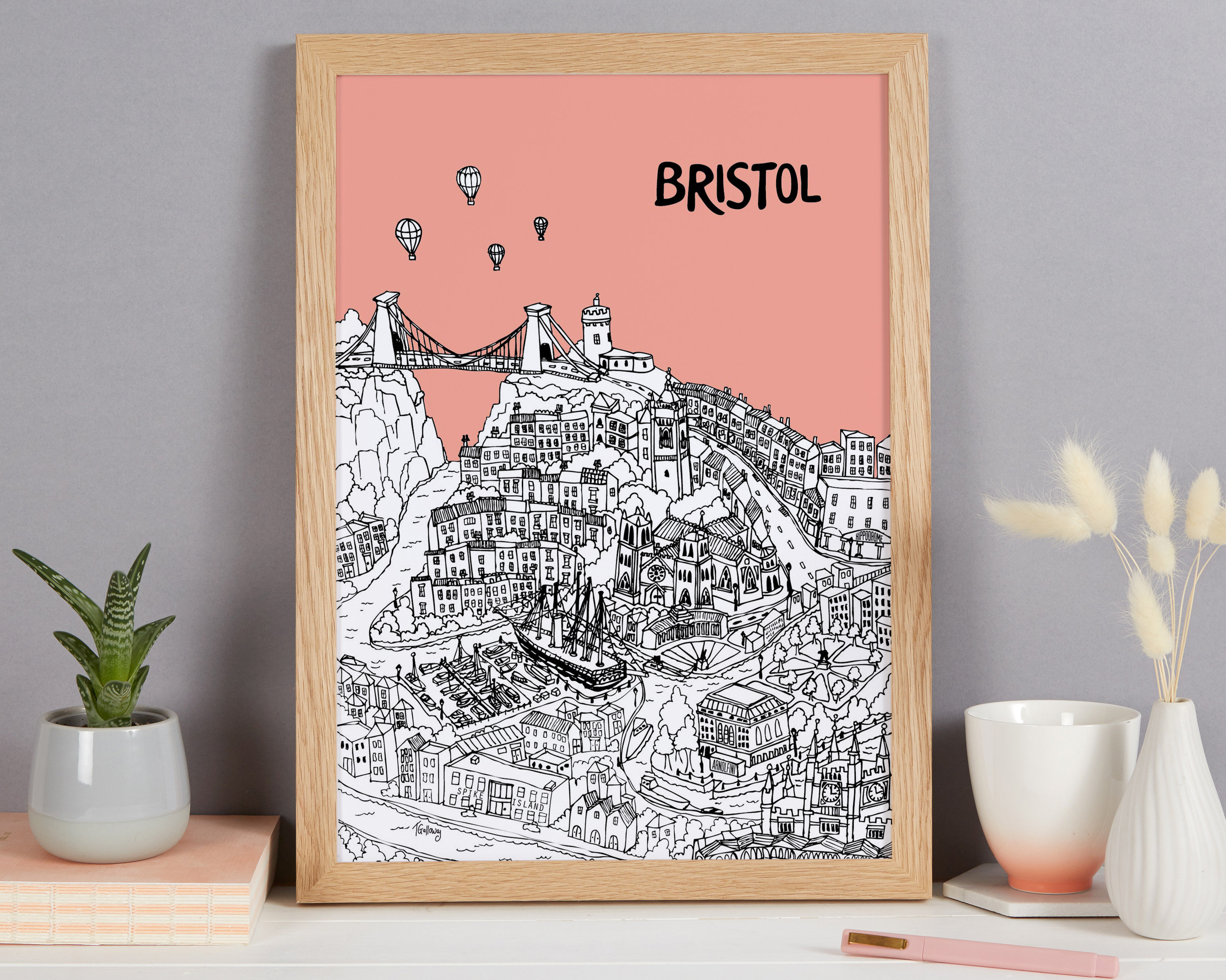 Personalised Bristol Print | Bristol Gift | First Anniversary Gift ...