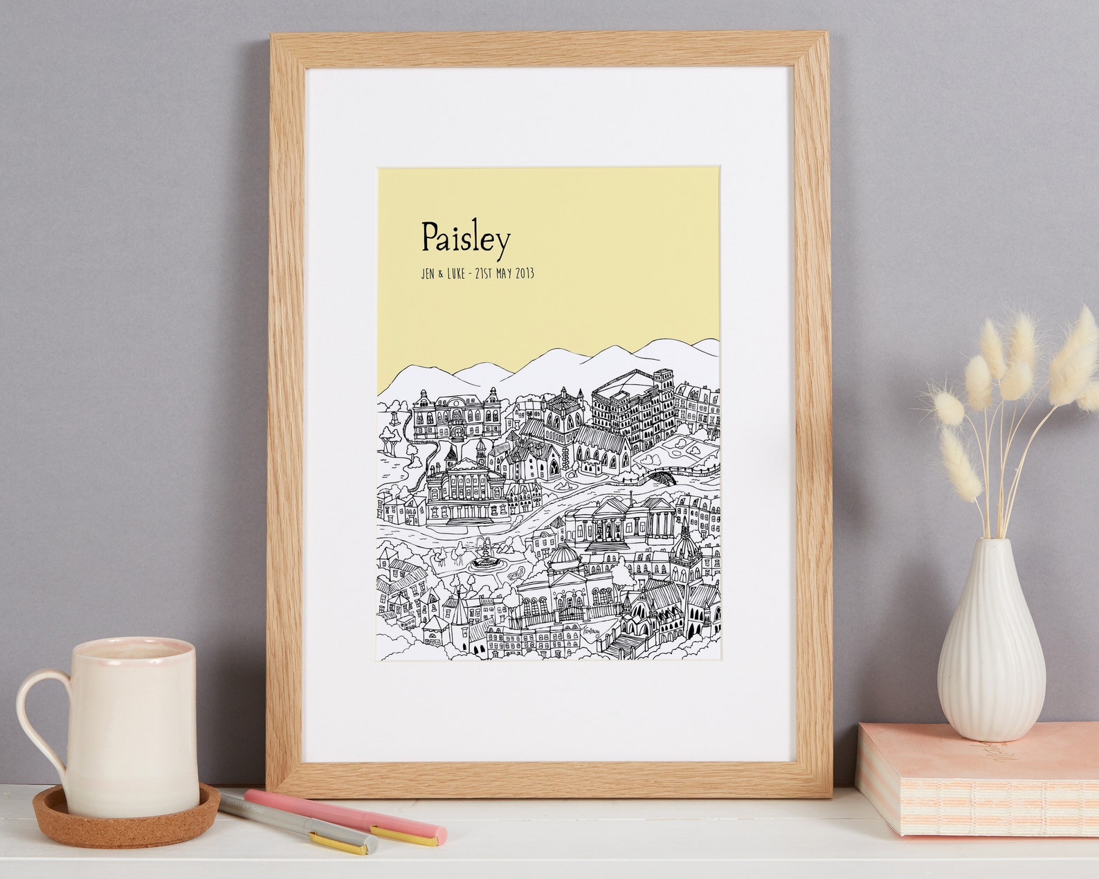 Personalised Paisley Print | Paisley Art | Paisley Picture | Wedding ...