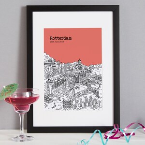 Personalised Rotterdam Print | First Anniversary Gift | Engagement Gift ...