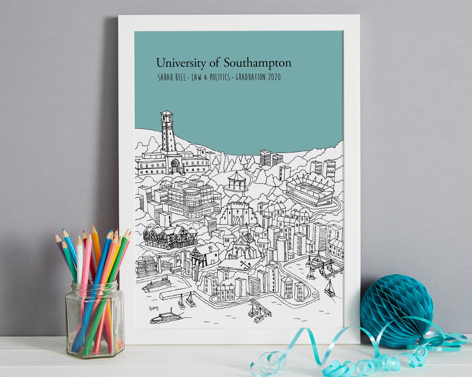 Personalised Southampton Graduation Gift Southampton | Etsy