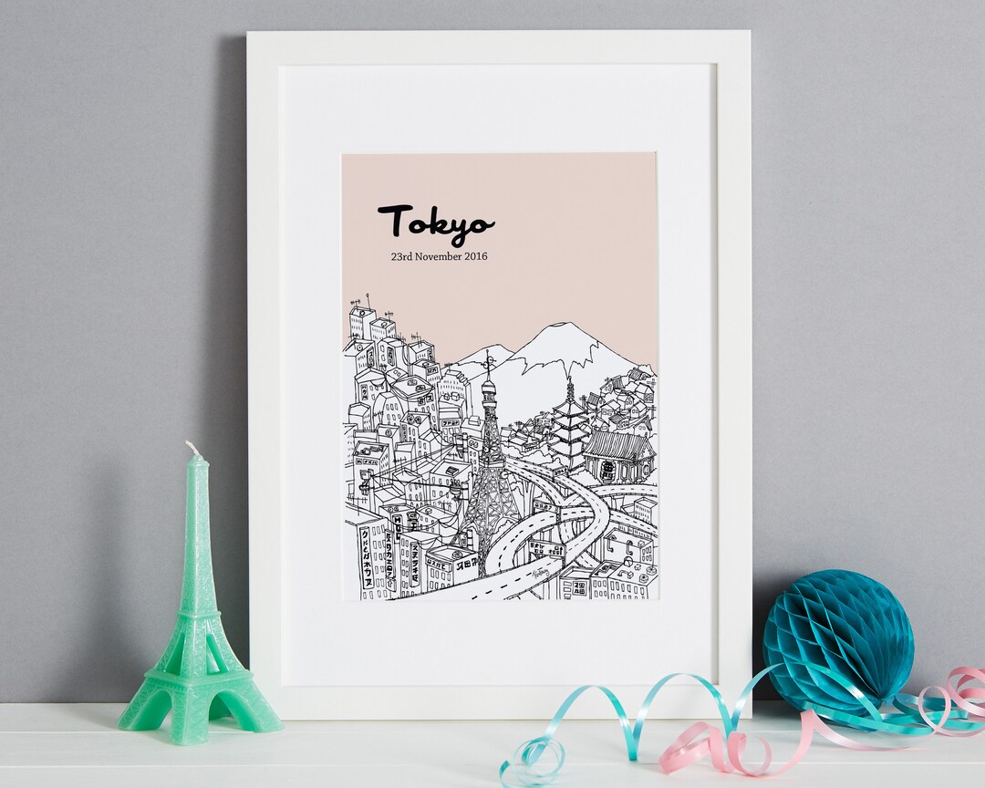Personalised Tokyo Print | Wedding Gift | First Anniversary Gift ...