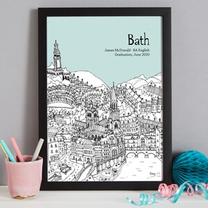 Personalised Bath Graduation Gift Print Graduation Gift - Etsy