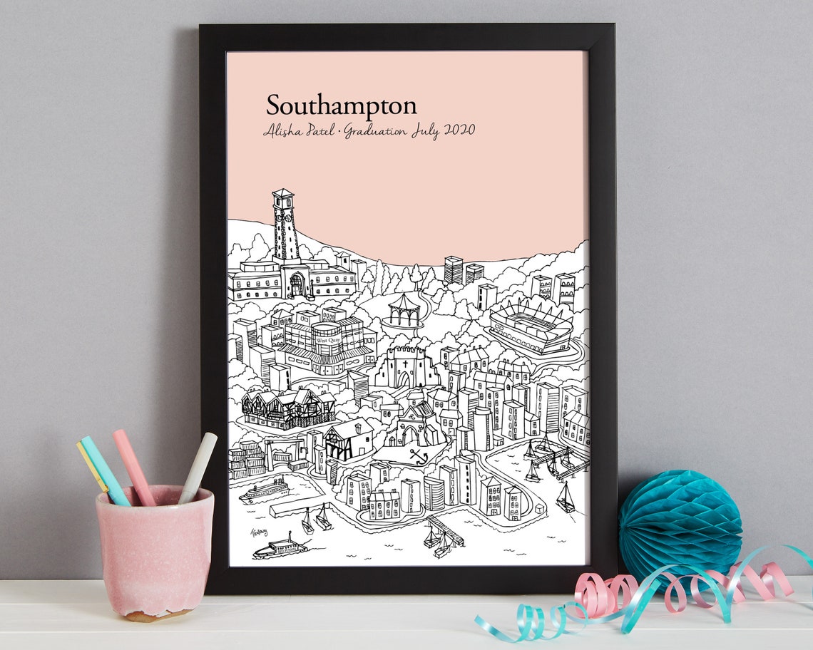 Personalised Southampton Graduation Gift Southampton | Etsy