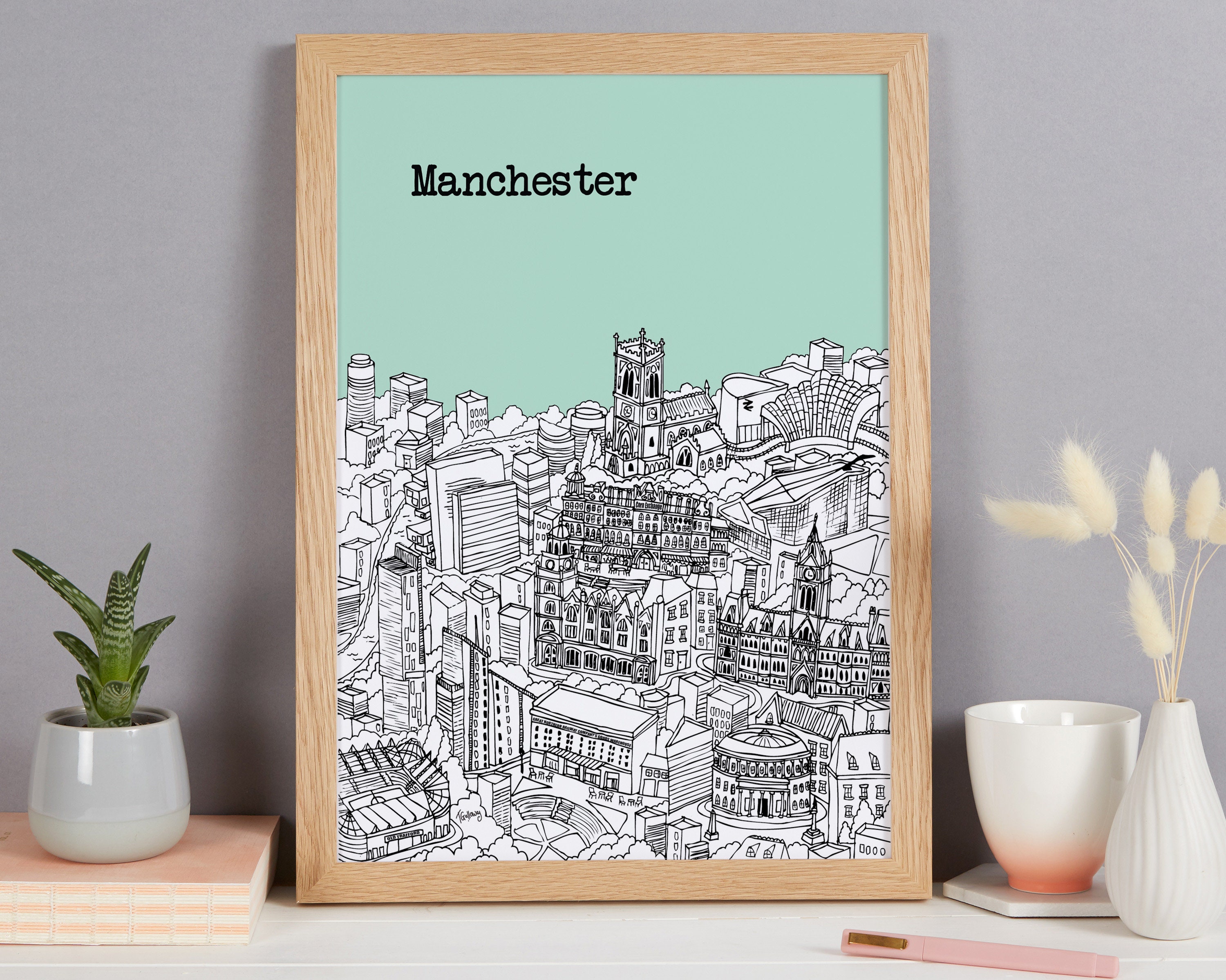 Personalised Manchester Print Manchester Gift First | Etsy