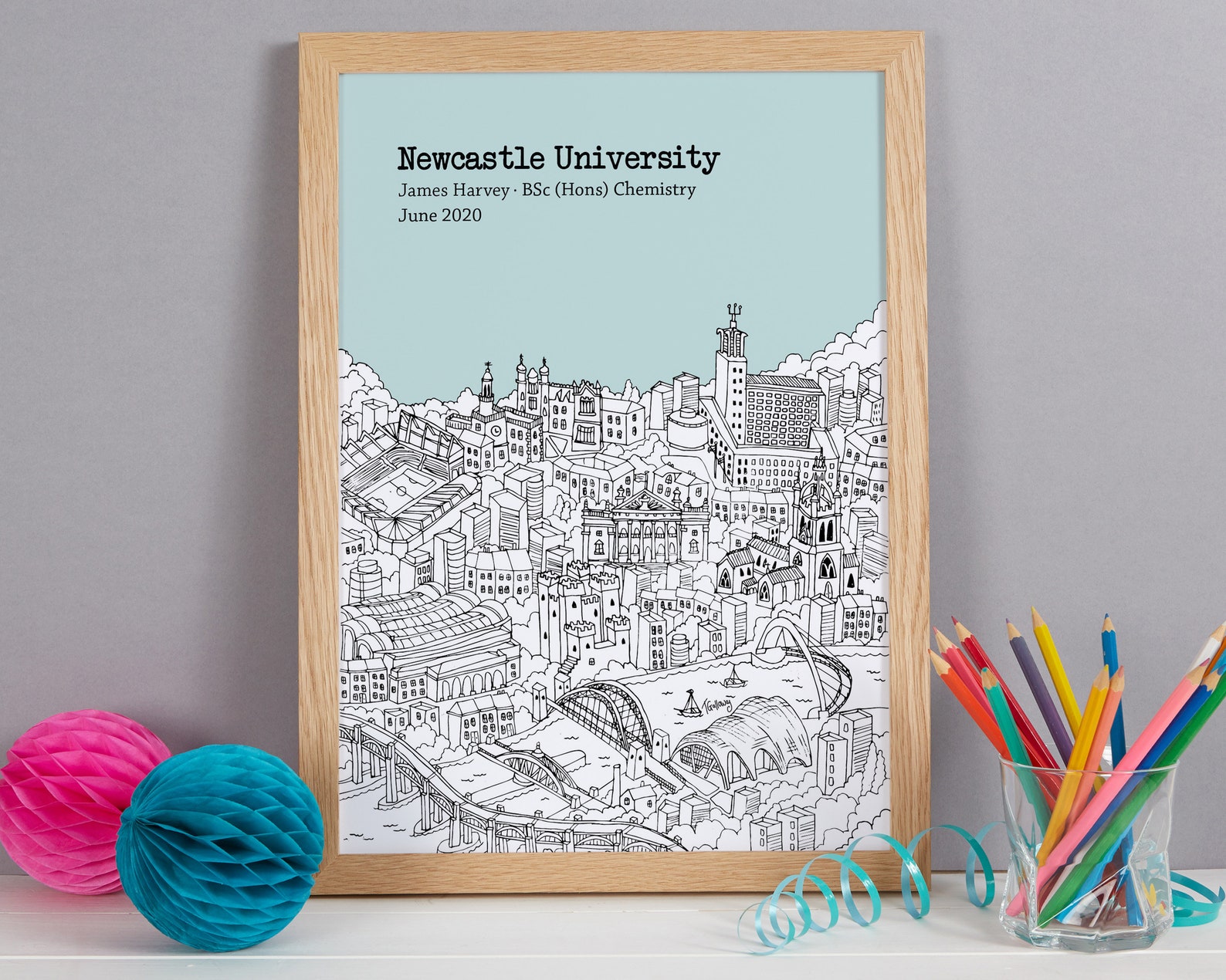 Personalised Newcastle Graduation Gift Newcastle Uni - Etsy UK