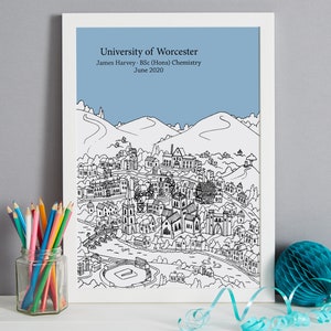 Personalised Worcester Graduation Gift Worcester University Graduation ...
